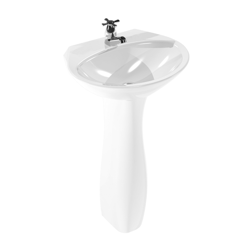Lavamanos Oceano Blanco con Pedestal | Sanplaza Cerámicas
