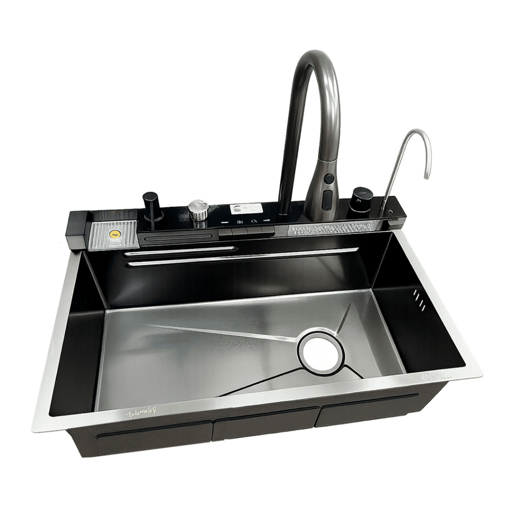 Lavaplatos Acero Inoxidable Negro Ref. 7545 | Sanplaza Cerámicas